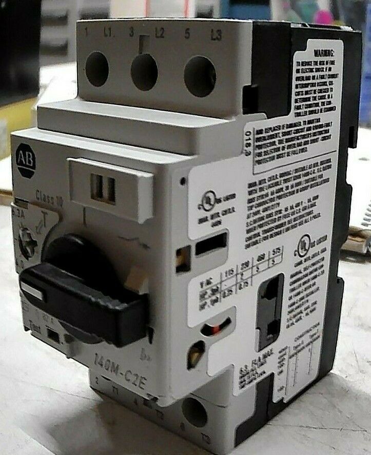 AB ROCKWELL 140M-C2E-B63 SER C BREAKER MOTOR PROTECTION 4-6.3A 600VDC ...