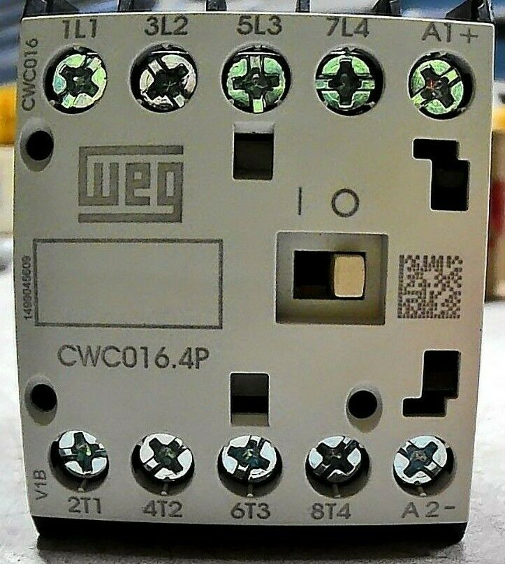 WEG CWC016.4P MINIATURE CONTACTOR 16A 4-N.O. CONTACTS 24VDC CWC SERIES ...