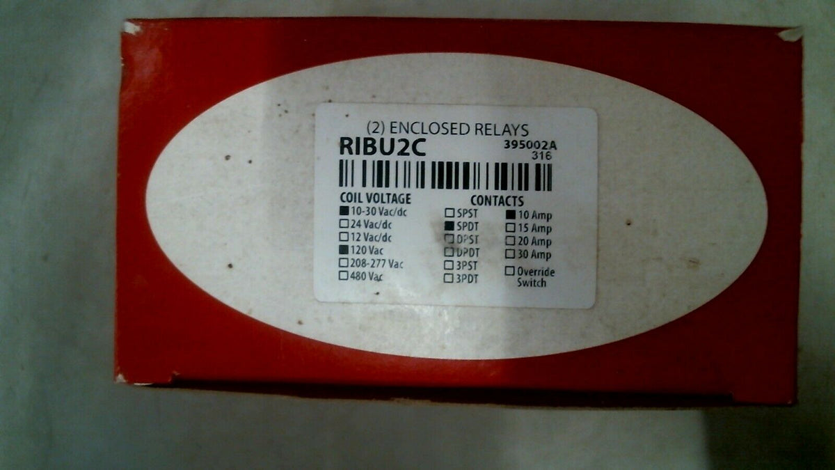 RIB RIBU2C ENCLOSED (2) RELAY 10-30VAC/DC 120VAC SPDT -FREE SHIPPING ...