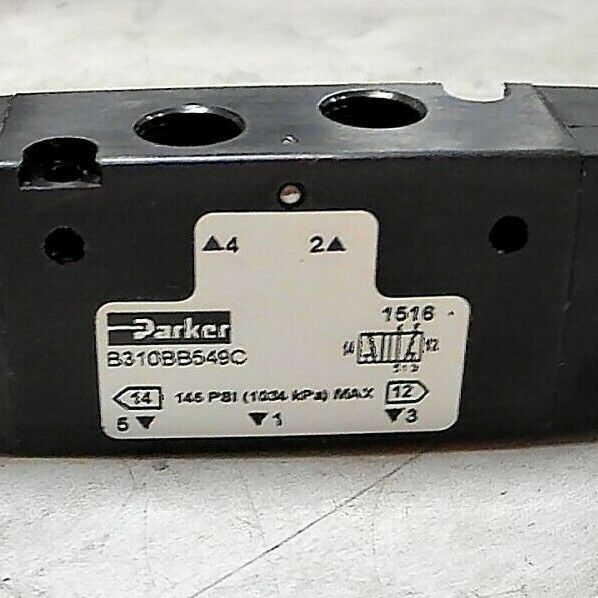 PARKER SCHRADER BELLOWS B310BB549C (3FDY2) SOLENOID VALVE 150PSI 1/8 ...