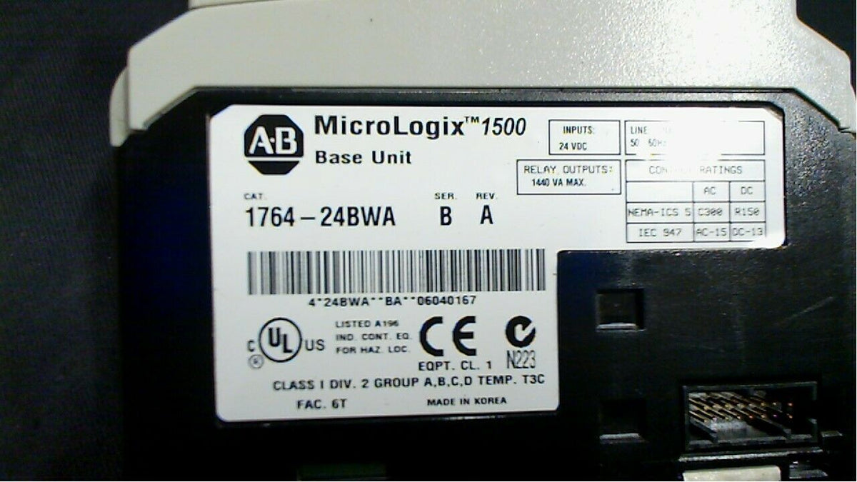 Allen Bradley 1764-24BWA MicroLogix 1500 1764-LSP Processor free shipp ...