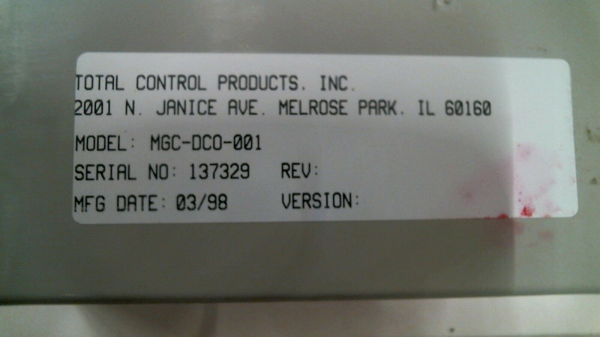 TOTAL CONTROL MGC-DC0-001 I/O MODULE 16IN/16OUT 24VDC -FREE SHIPPING ...