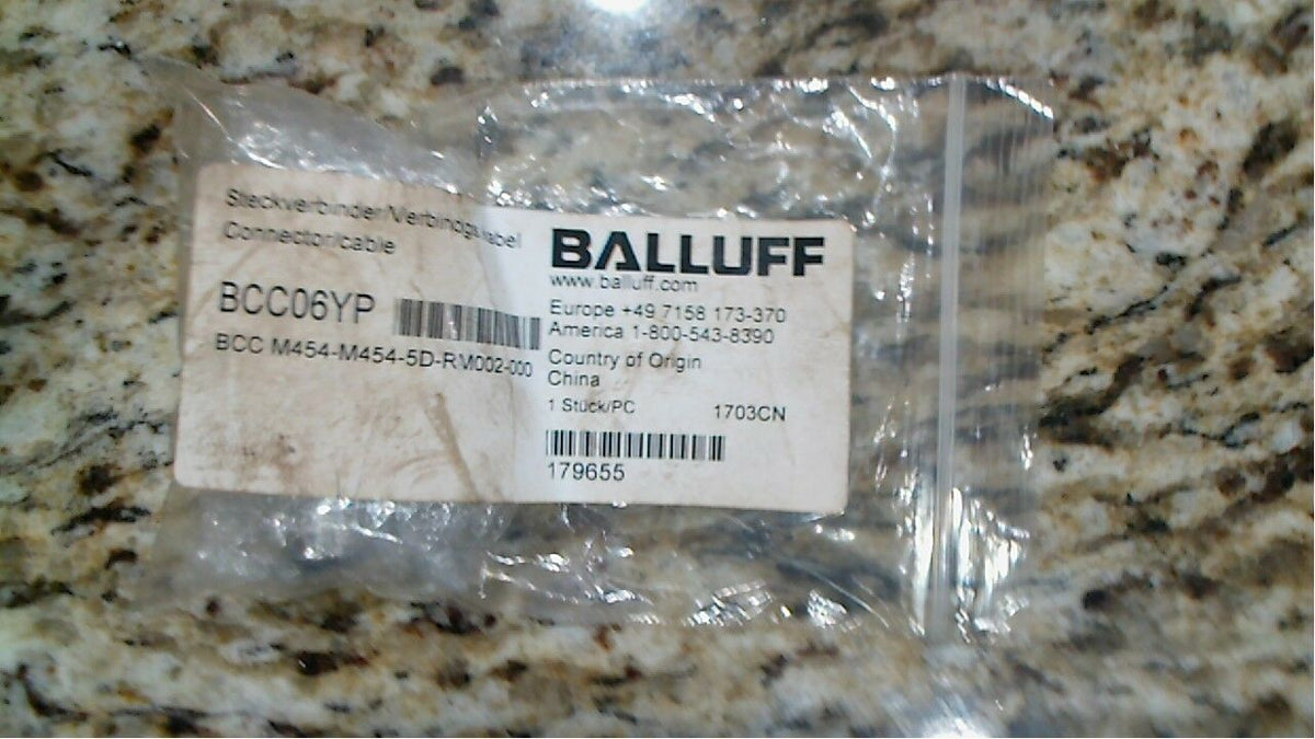 BALLUFF BCC06YP CONNECTOR CABLE - FREE SHIPPING – Trojan Supply
