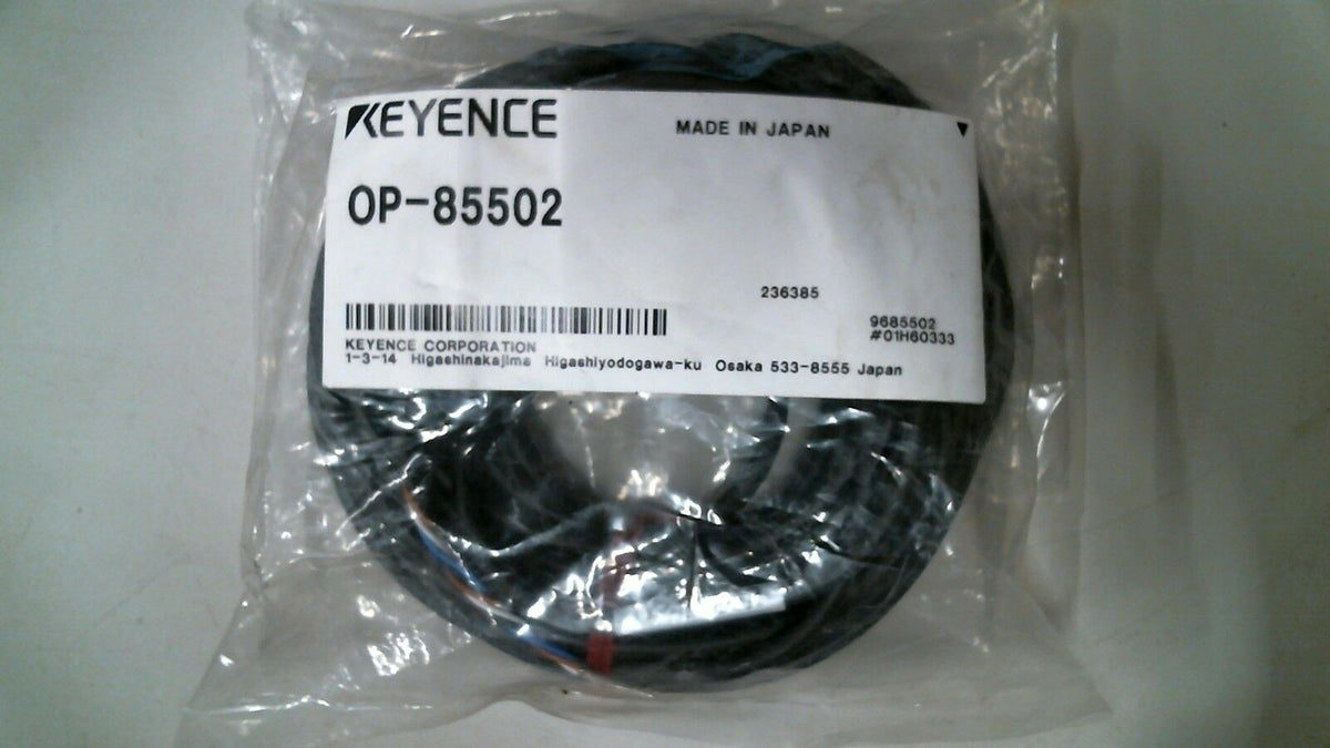 KEYENCE OP-85502 CORDSET 4 PINS FEMALE STRAIGHT CONNECTOR 10MM -FREE S ...