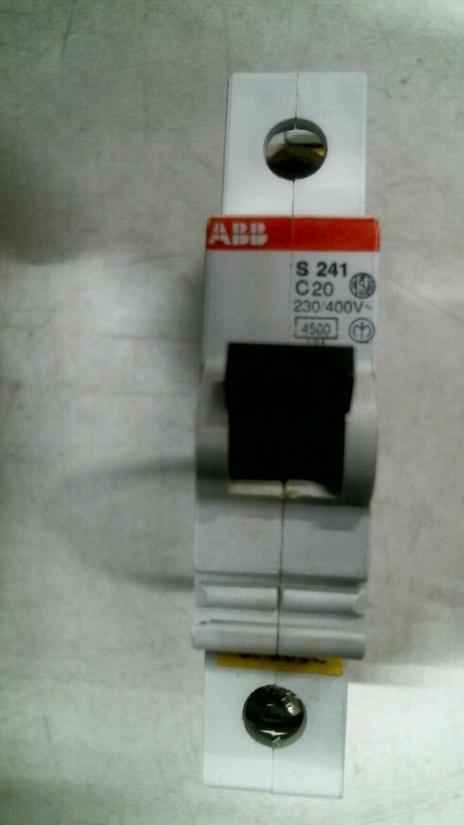 ABB S241-C20 CIRCUIT BREAKER 20A 1P 230-400V -FREE SHIPPING – Trojan Supply