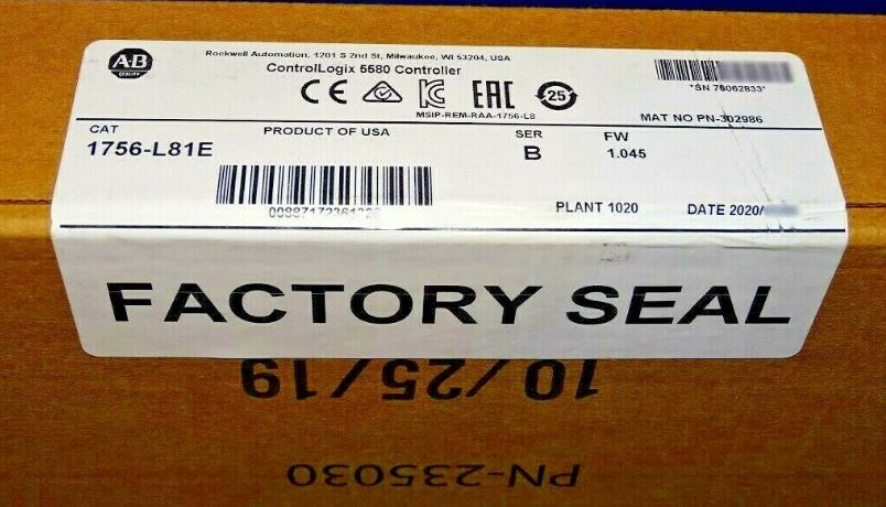 2020 sealed Allen-Bradley 1756-L81E ControlLogix Logix5580 Processor ...