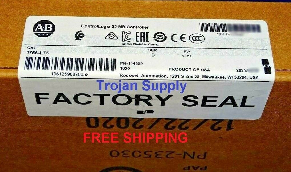 2022 Allen Bradley 1756-L75 ControlLogix – Trojan Supply